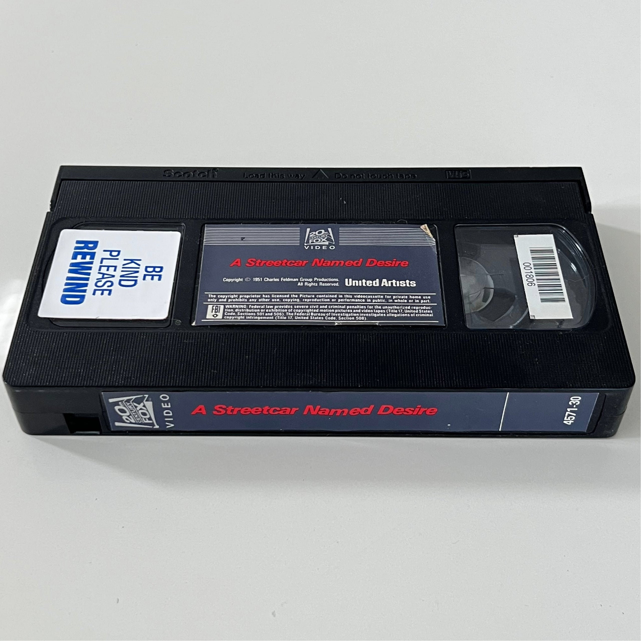 Rare Vintage 1982 Street Car Name Desire First Print Side Drawer VHS - Etsy