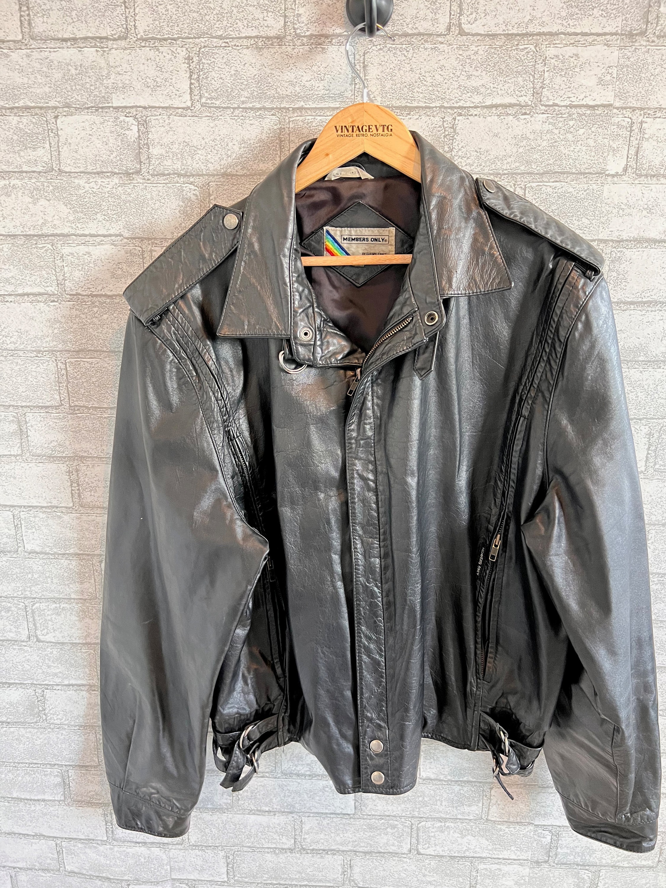 Vintage 80s Members Only Black Leather Jacket. - Etsy