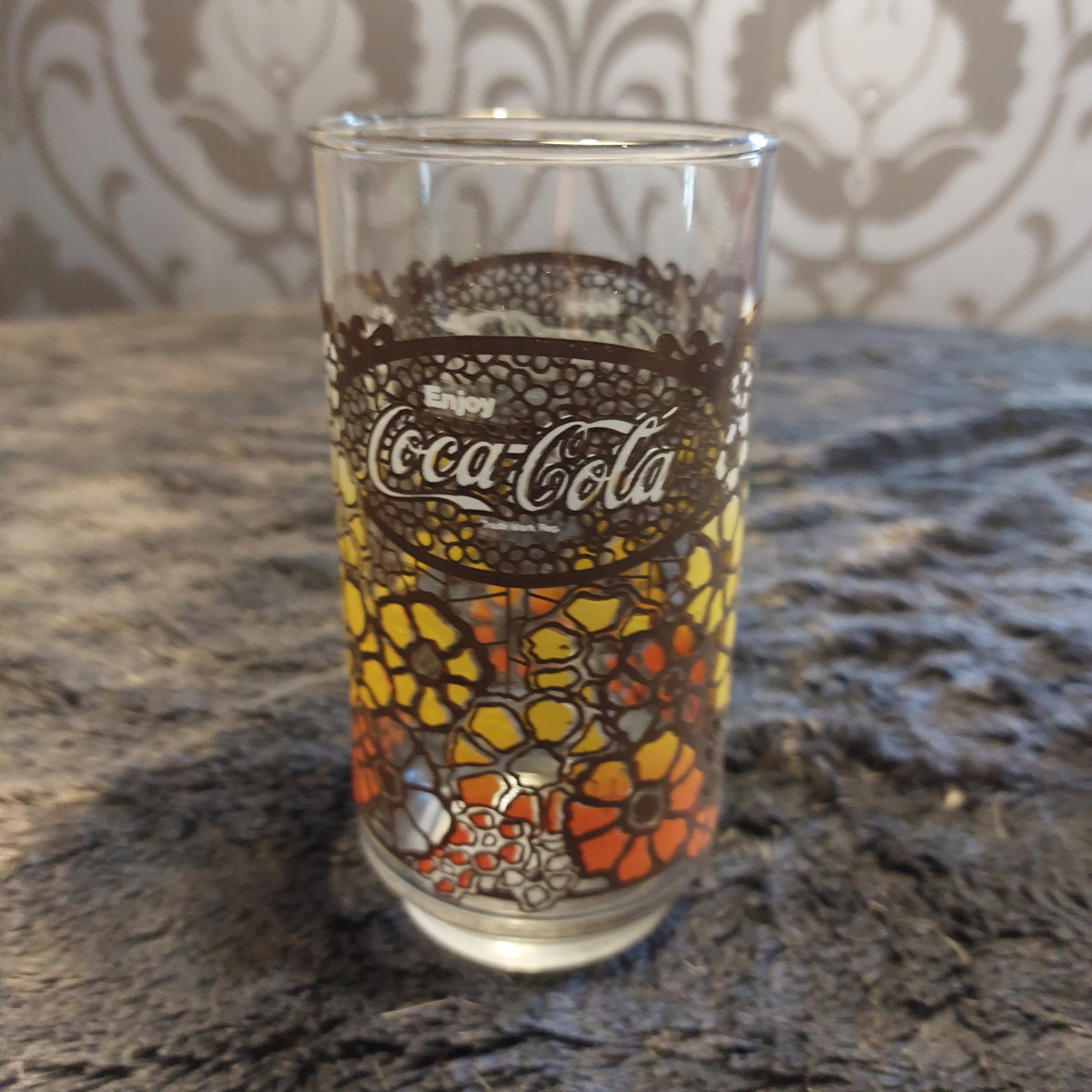 1970 S Coca Cola Fall Flowers Mosaic Tumbler. - Etsy