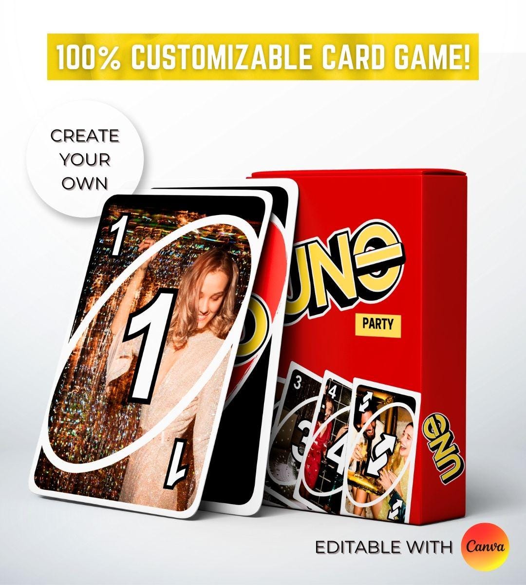 Customizable Playing Card Template - Printable Poker Cards, Canva ...
