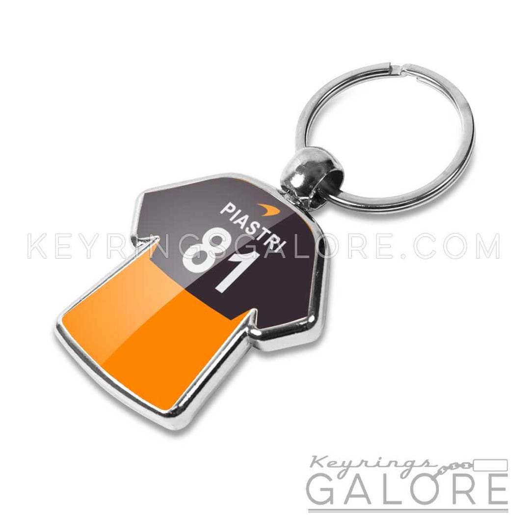 Keyring Oscar Piastri Keychain Shirt for All Mclaren Fans, Double Sided ...