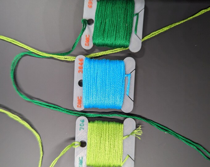 Floss Bobbin With Color Labels (x10) - Etsy