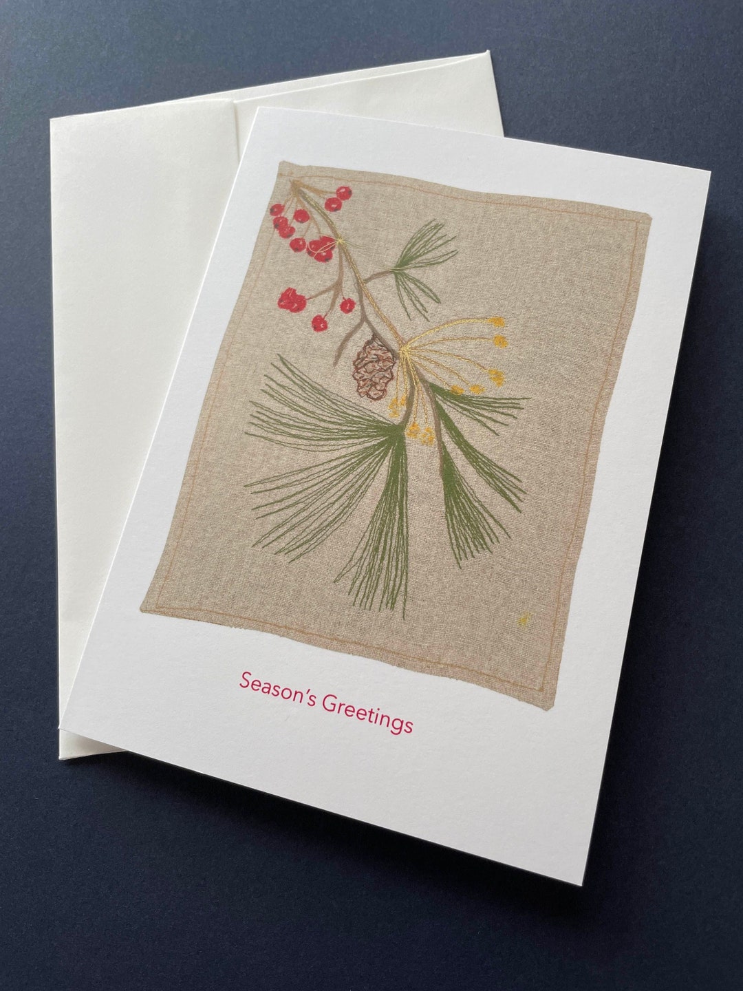 Boxed Set of Six, 5" X 7" Season's Greetings Cards (2 Ea. of 3 Designs ...