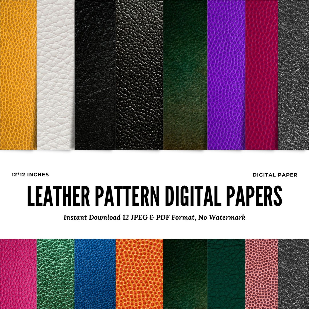 Leather Texture Digital Paper Pdf, Jpg, Svg Instant Download CMYK Best ...