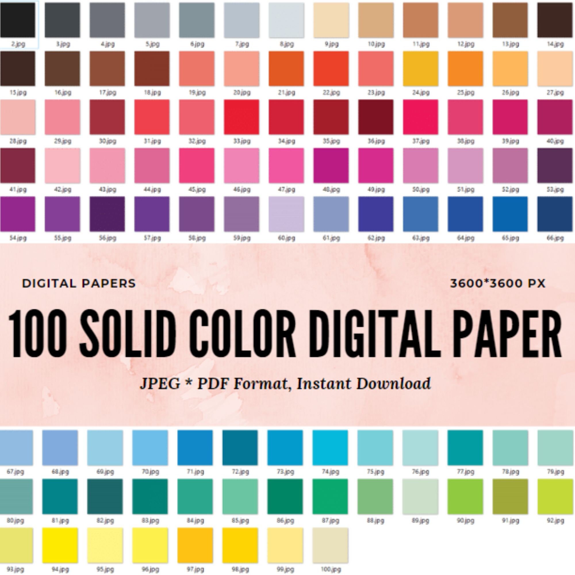 1000 Digital Papers, Commercial Use Instant Download Water Color ...