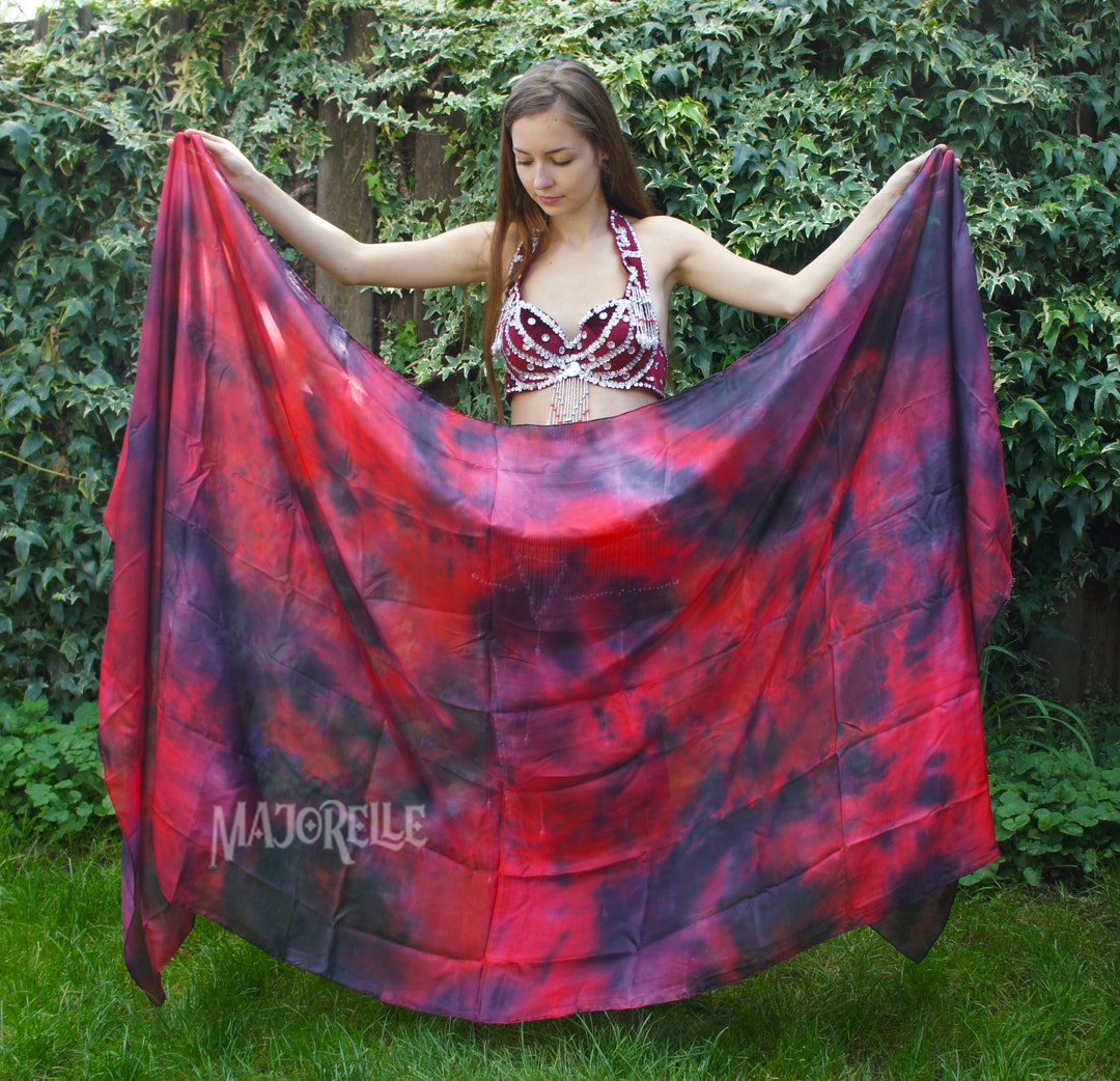 Silk Belly Dance Veil in Tie Dye - Etsy