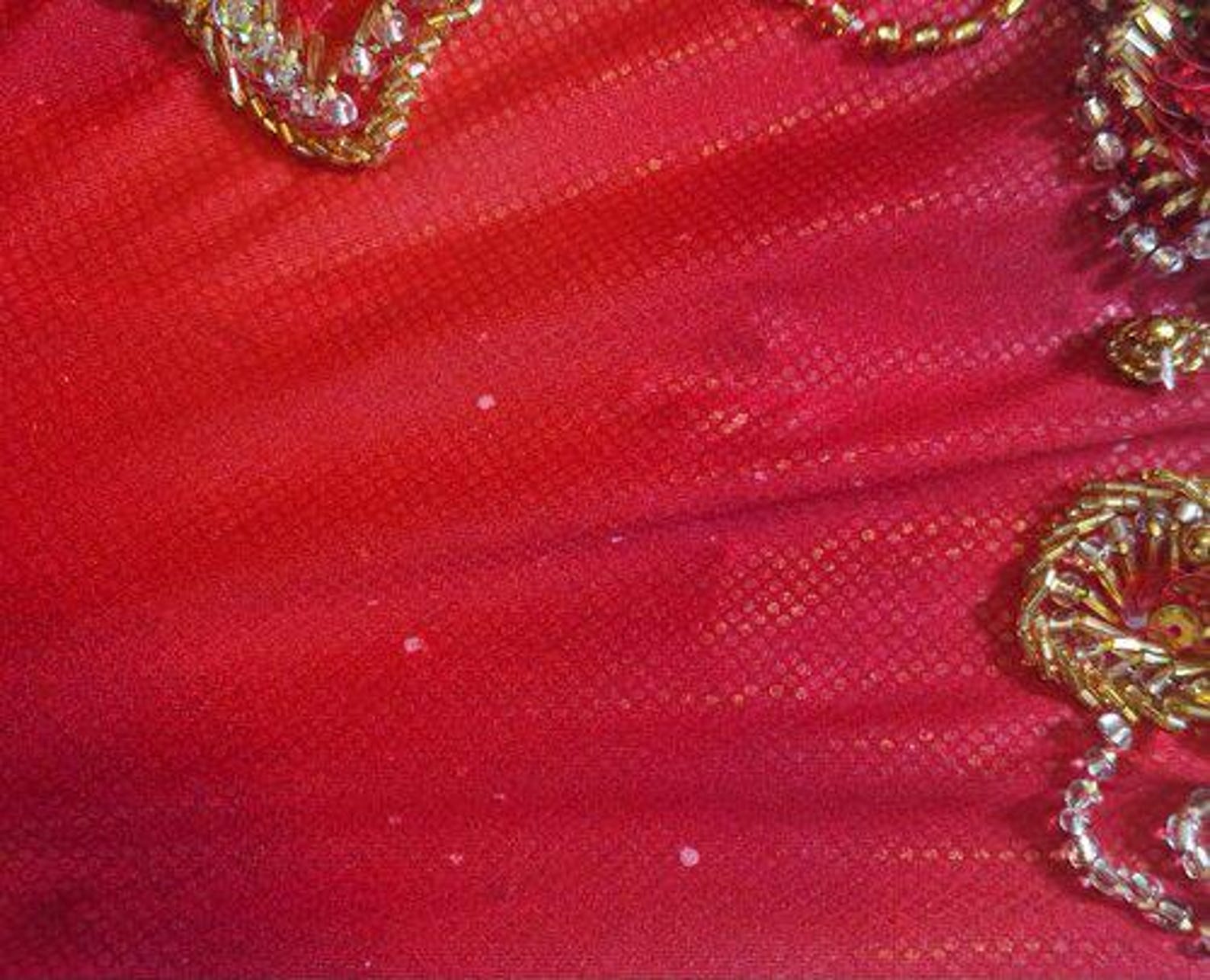 Beaded Belly Dance Dress in Red / Professional Bellydance Costume - Etsy