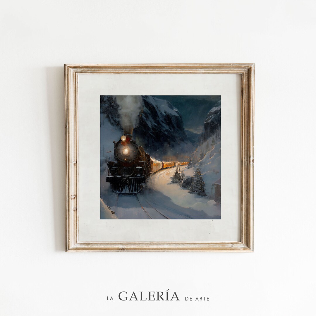 Polar Express Print Train Printable Art Winter Wall Art - Etsy