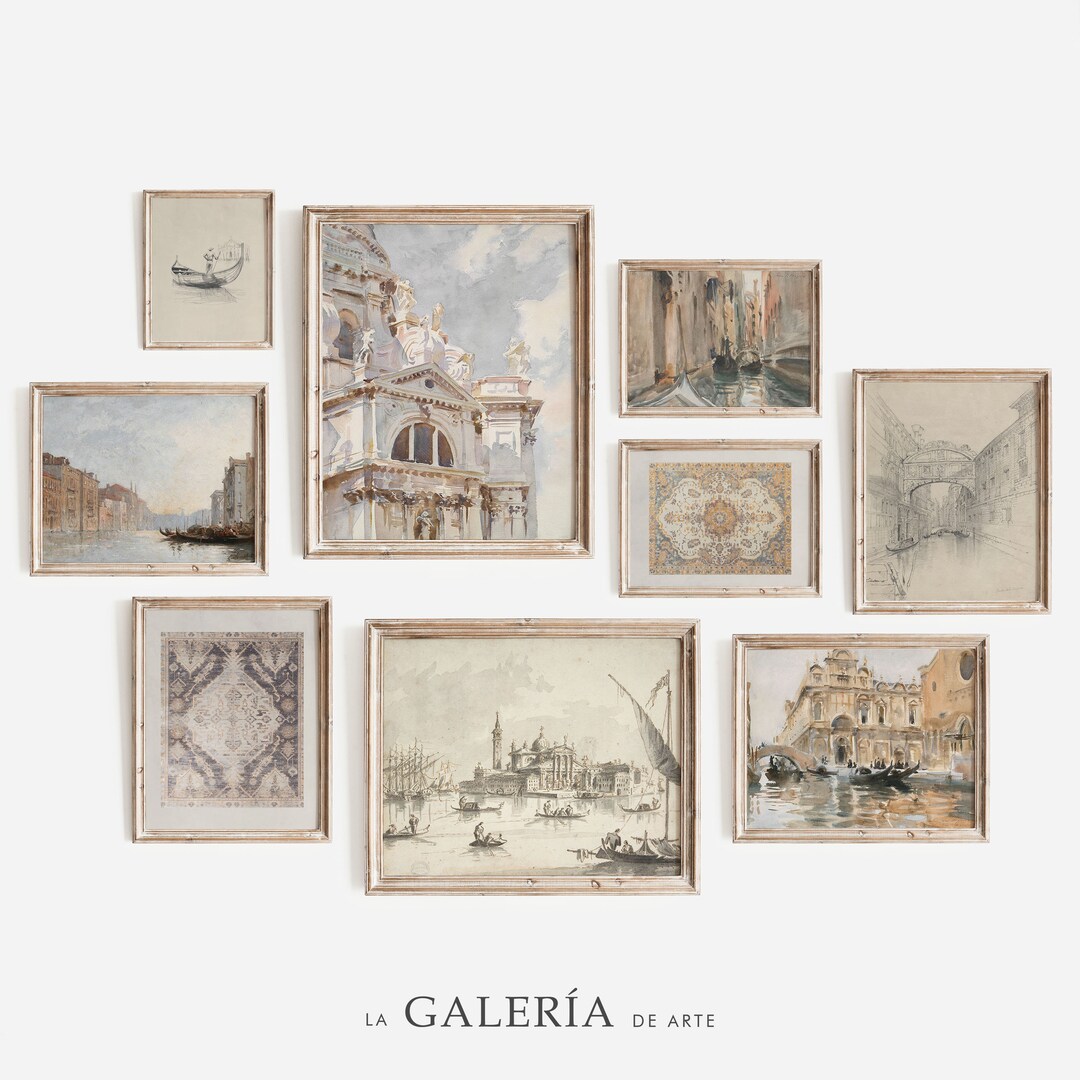 Venice Gallery Wall Prints | Mediterranean Gallery Wall Prints ...