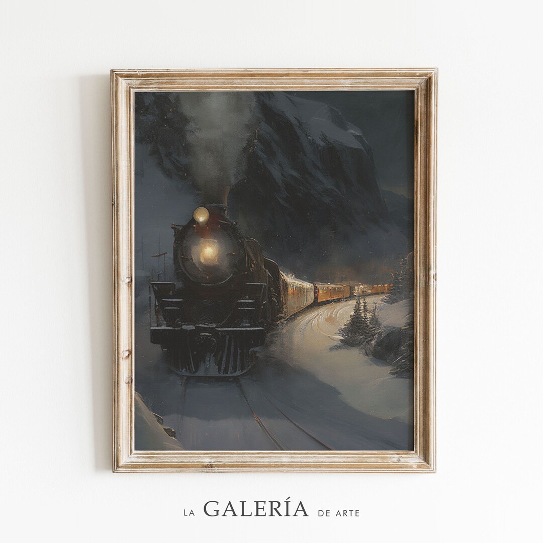 Polar Express Print | Train Printable Art | Winter Wall Art - Etsy