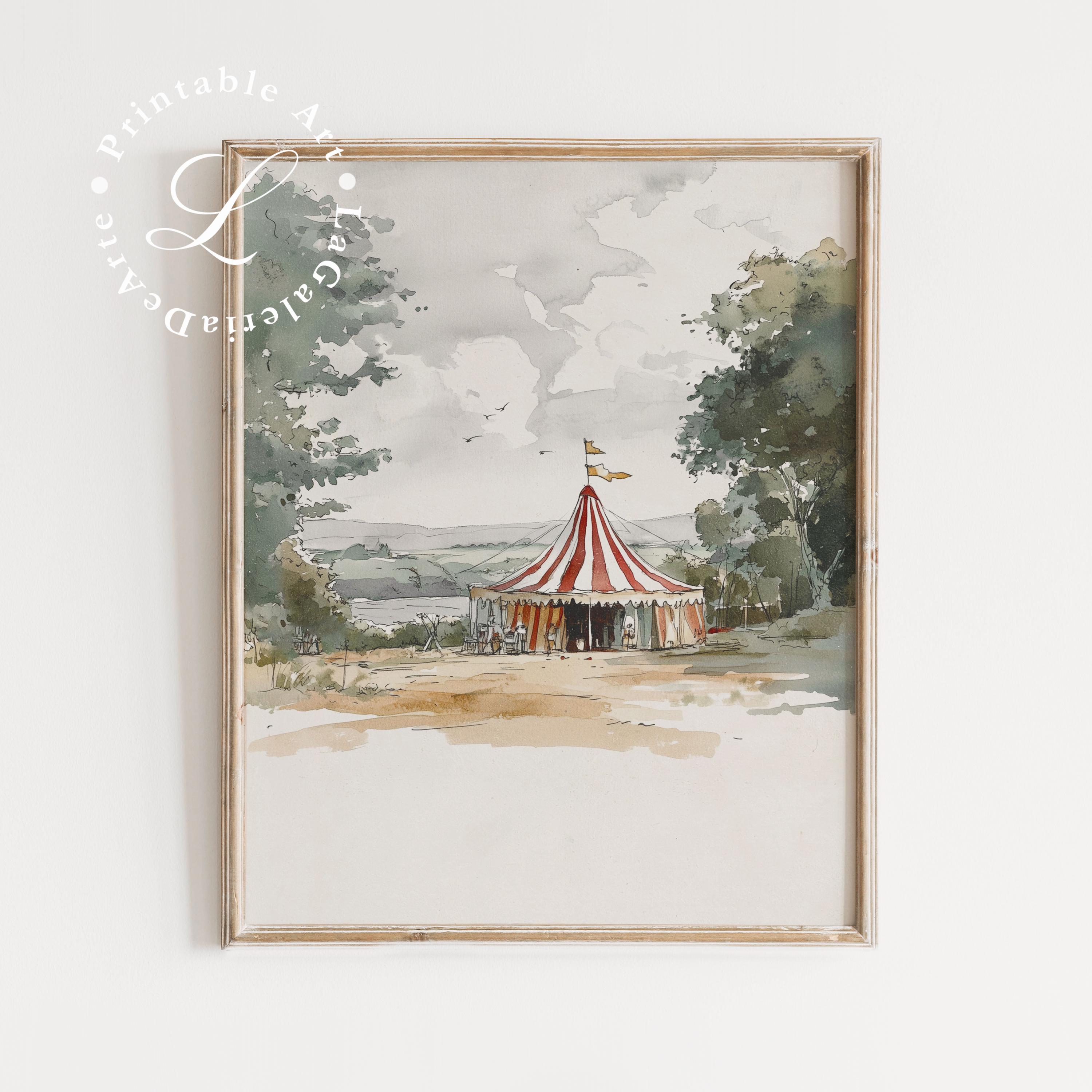 Wall Art Circus Nursery Decor Vintage Circus Set Of Nursery Room Wall ...
