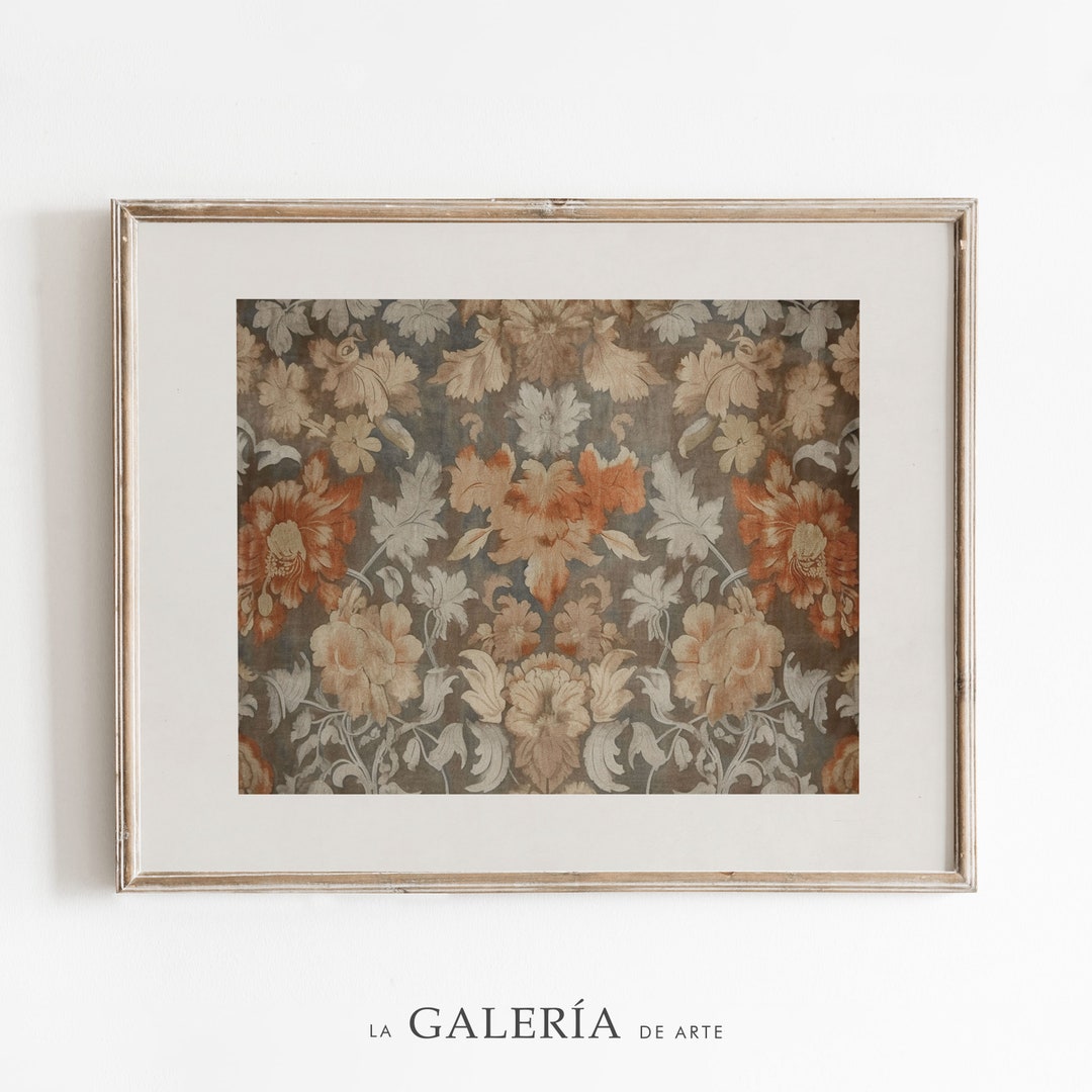 Vintage Textile Art | Rug Pattern Wall Print | Moody Tapestry Digital ...