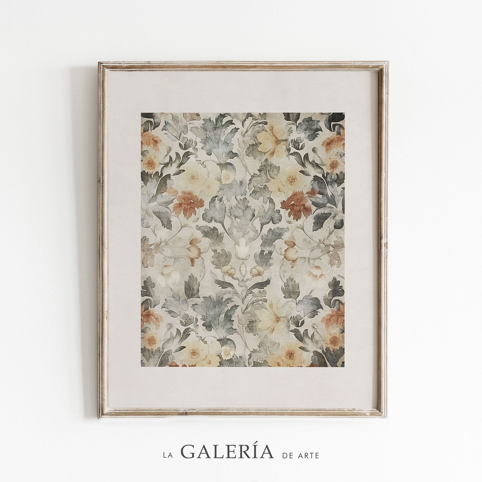 Antique Tapestry Printable Wall Art | Vintage Textile Neutral Print ...