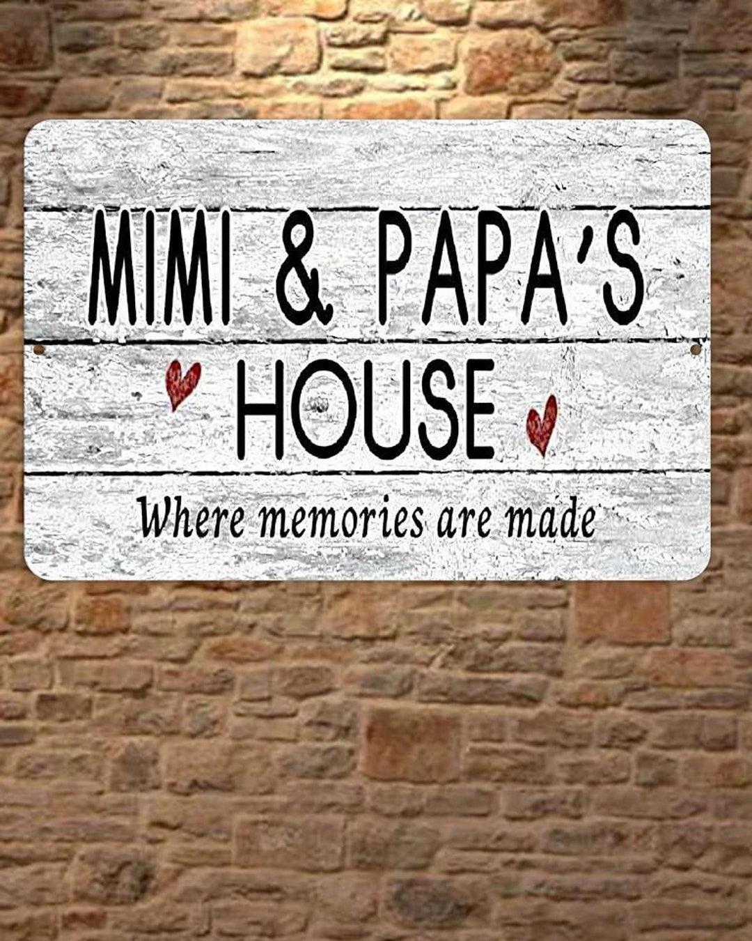 Mimi and Papa's House Sign Metal Aluminum 8"x12" Porch Patio Entryway ...