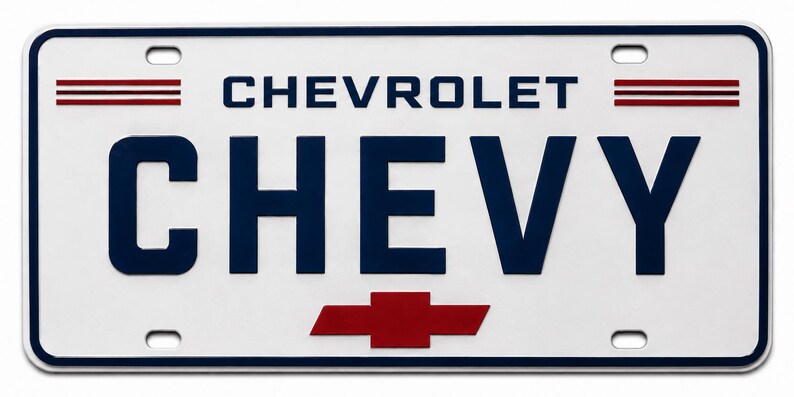Chevy Patriotic Vanity License Plate – Chevrolet Red White & Blue ...