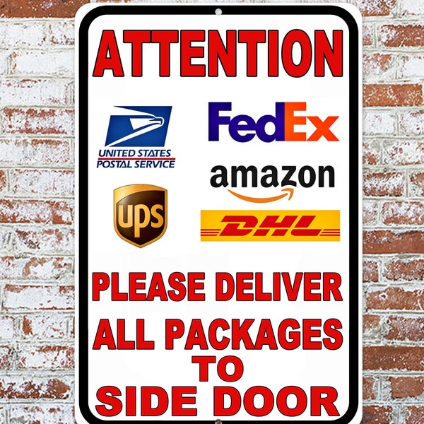 Please Deliver Packages to Side Door - Etsy
