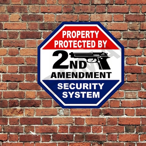 Protected by the 2nd Amendment Metal Sign - Etsy