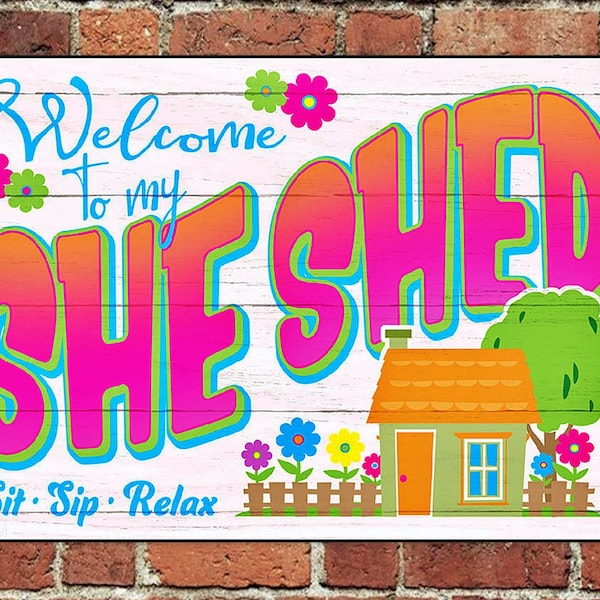 Welcome to My She Shed Sign - Etsy