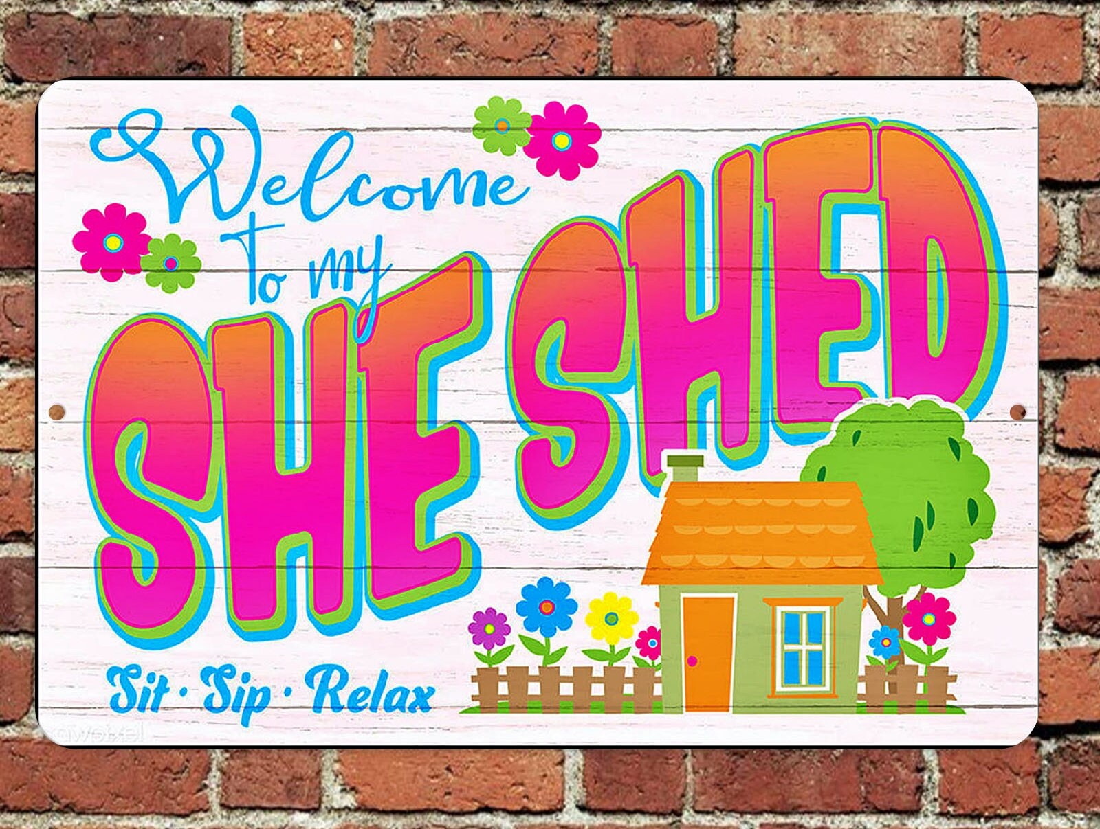 Welcome to My She Shed Sign Metal Aluminum 8x12 - Etsy