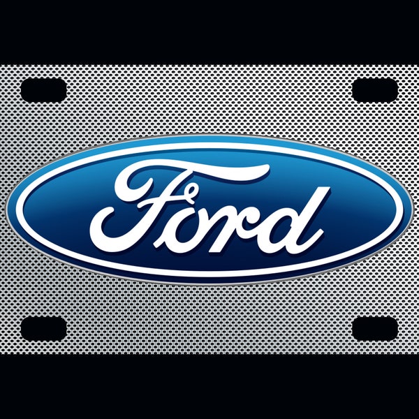 Chrome Ford License Plate - Etsy