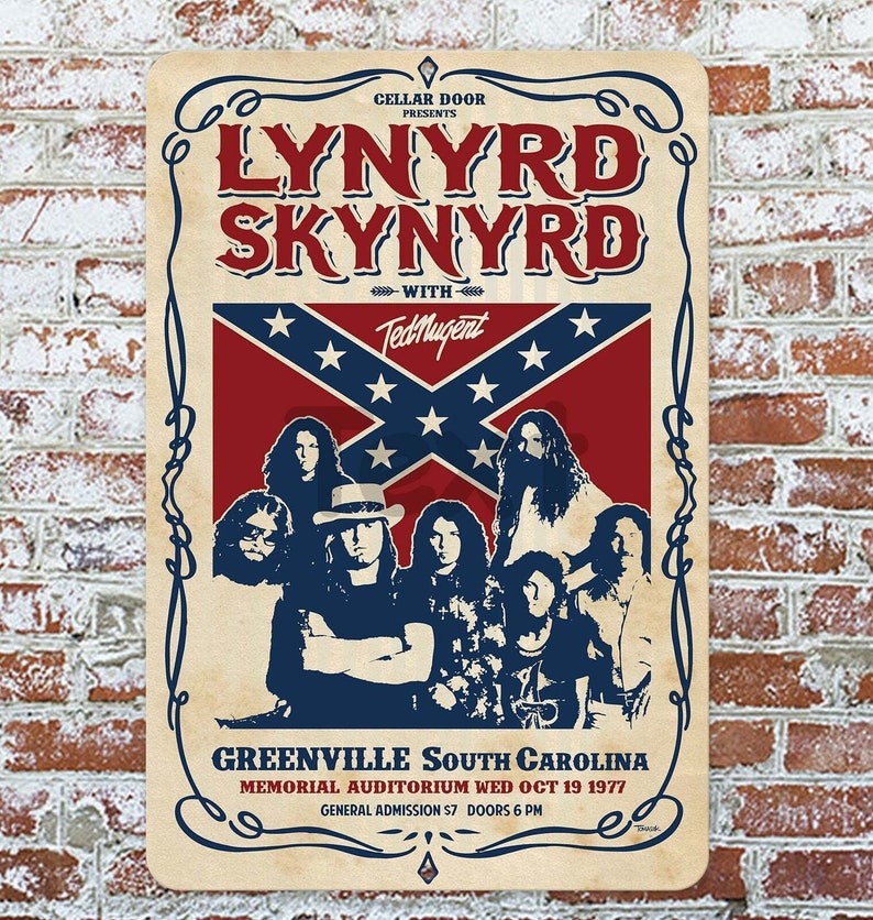 Lynyrd Skynyrd Greenville South Carolina Concert Sign Aluminum - Etsy