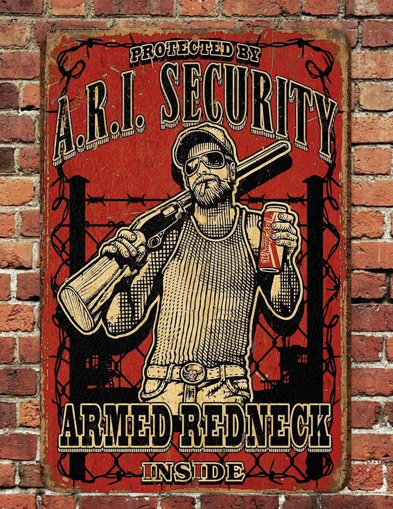 Protected by Armed Redneck Sign Metal Aluminum - Etsy