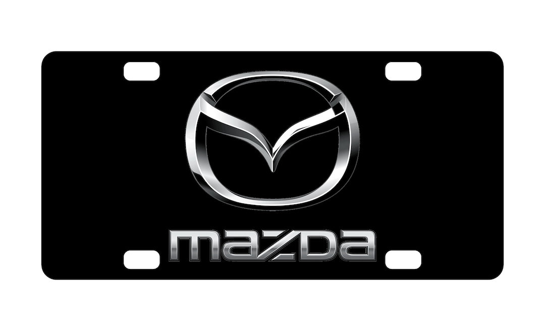 Mazda Emblem License Plate Black Design Aluminum 6"x12" Front - Etsy