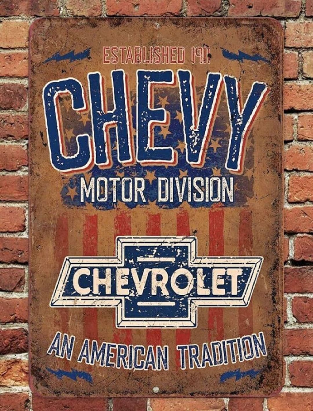 Chevy Motors Sign Metal Aluminum 8"x12"retro Man Cave Garage - Etsy