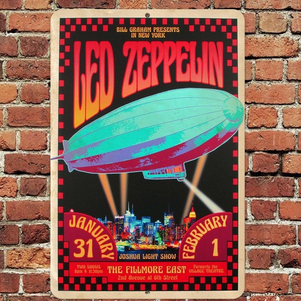 Led Zeppelin Concert Poster - Etsy