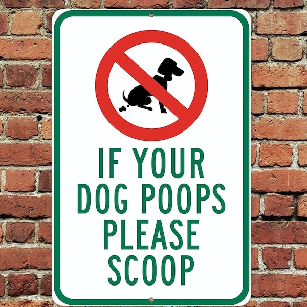 Dog Poop Sign - Etsy