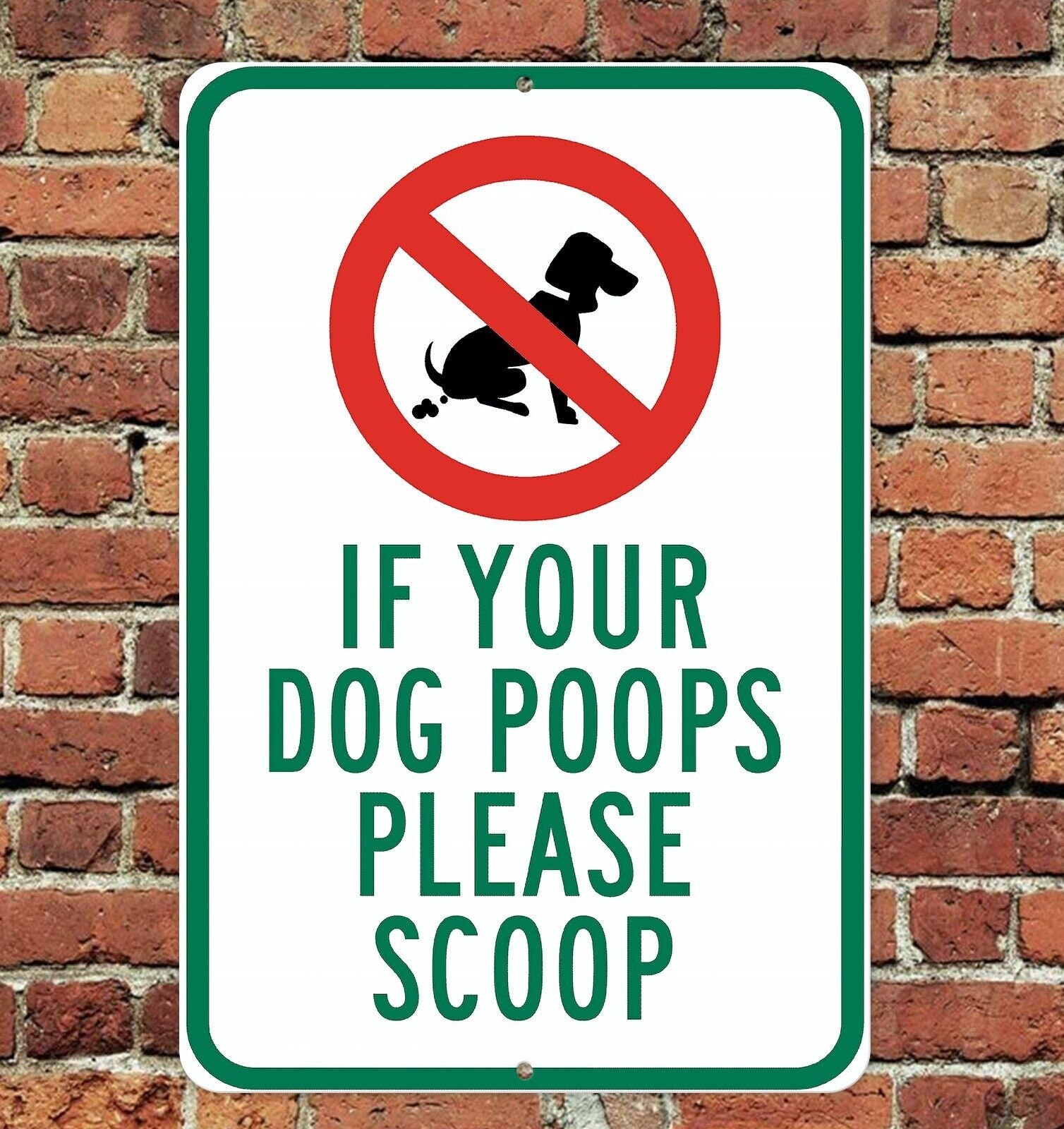 If Your Dog Poops Please Scoop Sign Metal Aluminum 8"x12" - Etsy