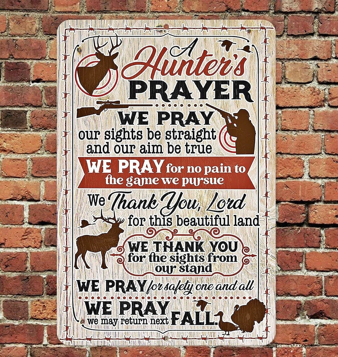 A Hunters Prayer Sign Metal Aluminum 8"x12" - Etsy