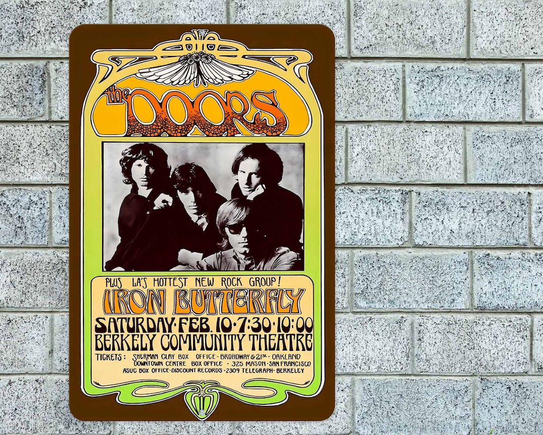 The Doors Metal Aluminum Sign 8"x12" Retro Music Classic Rock - Etsy