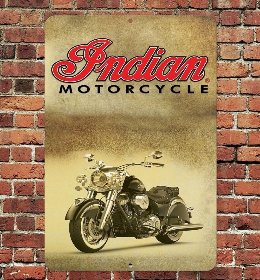 Indian Motorcycle Sign Metal Aluminum 8”x12” Man Cave Garage - Etsy