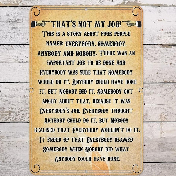 Thats Not My Job Sign - Etsy