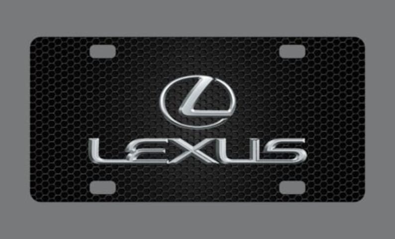 Lexus Emblem Logo License Plate Black Mesh Design Aluminum 6x12 Front ...