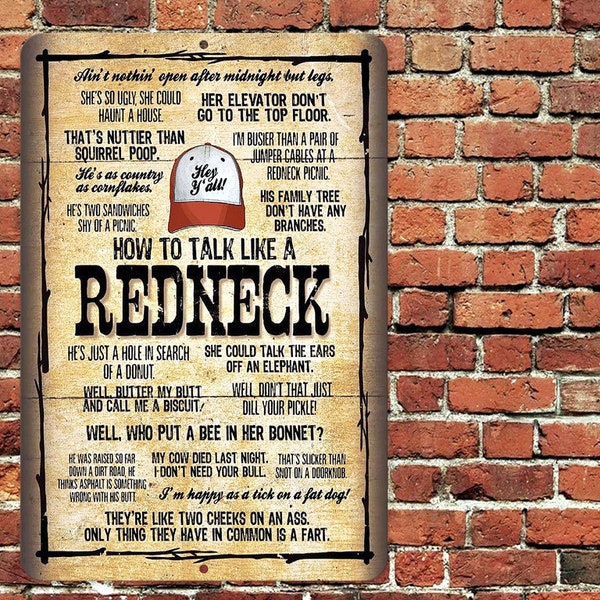 Redneck Sign - Etsy