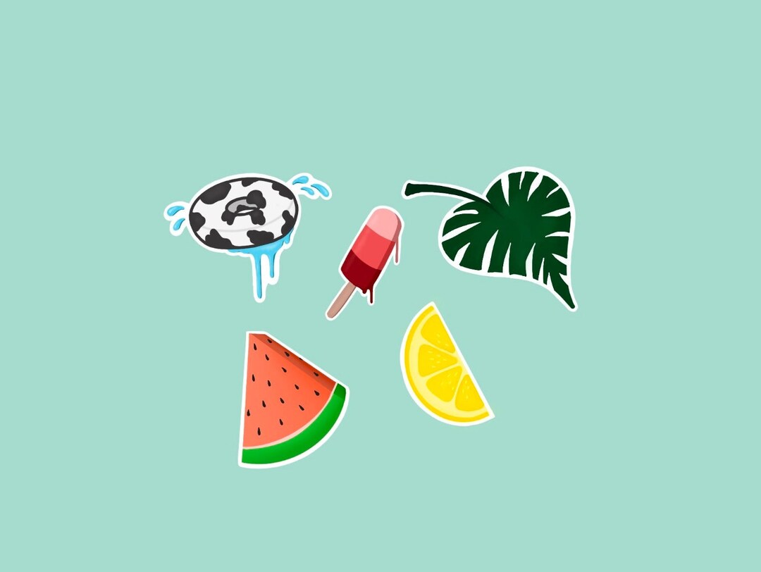 Digital Printable Summer Stickers - Etsy
