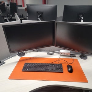 Full Leather Desk Mat, Three Sizes or Custom, Personalized, Desk ...