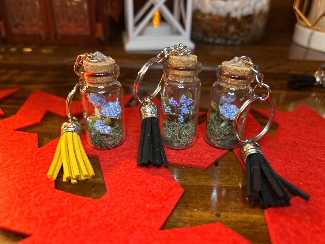 Floral Jar Keychains - Etsy