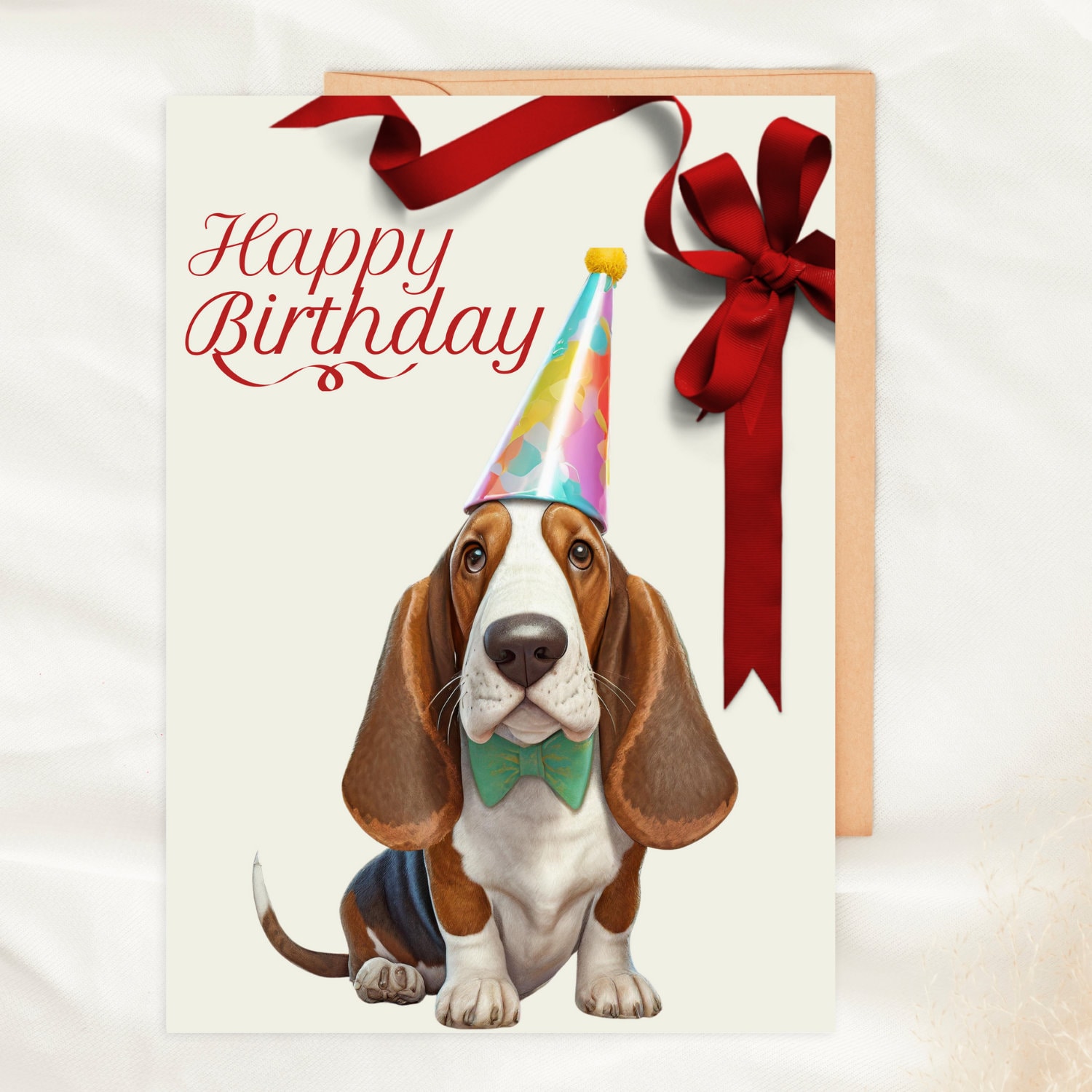 Birthday Card - Basset Hound Art - Pet Lovers - Puppy Art - Gift for ...