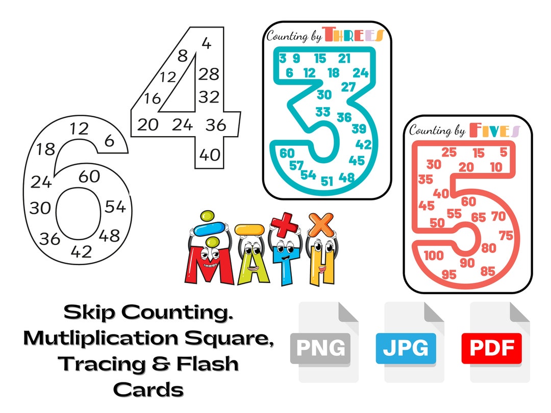 Printable Skip Counting Multiplication Practice Kit Montessori - Etsy
