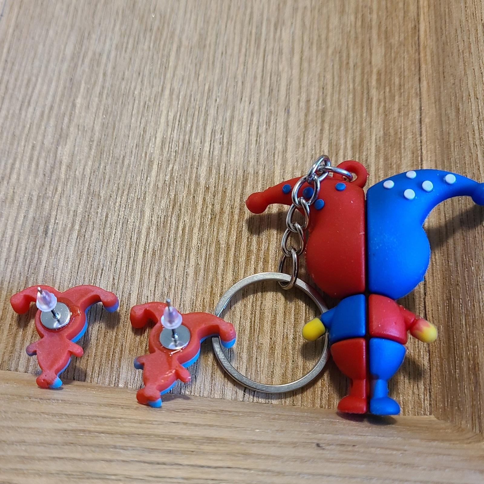 Handmade Clown Keychain and Earrings Set - Fun Colorful Kids Jewelry - Etsy
