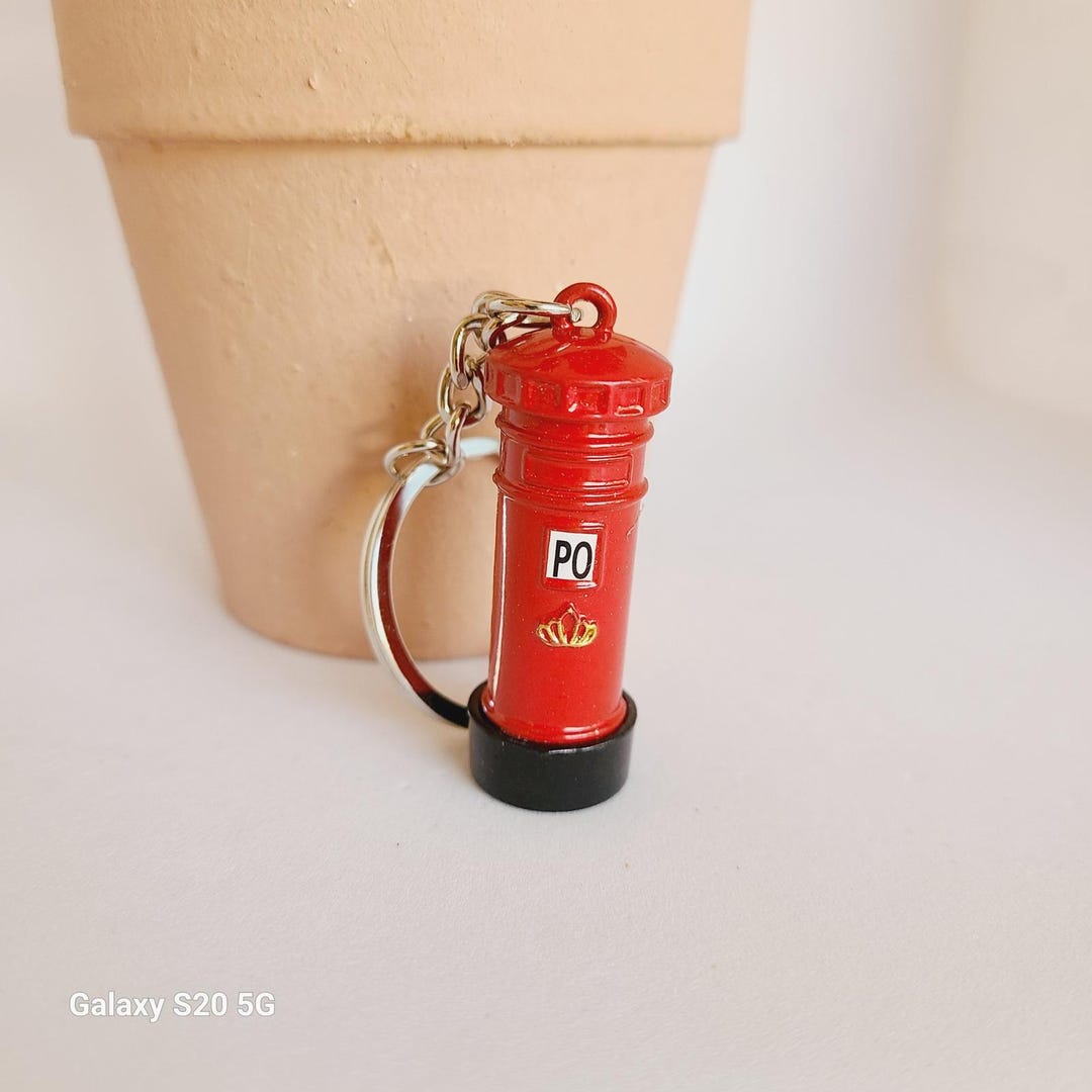 Red British Post Box Keychain Charm Unique Novelty Accessory Unisex ...