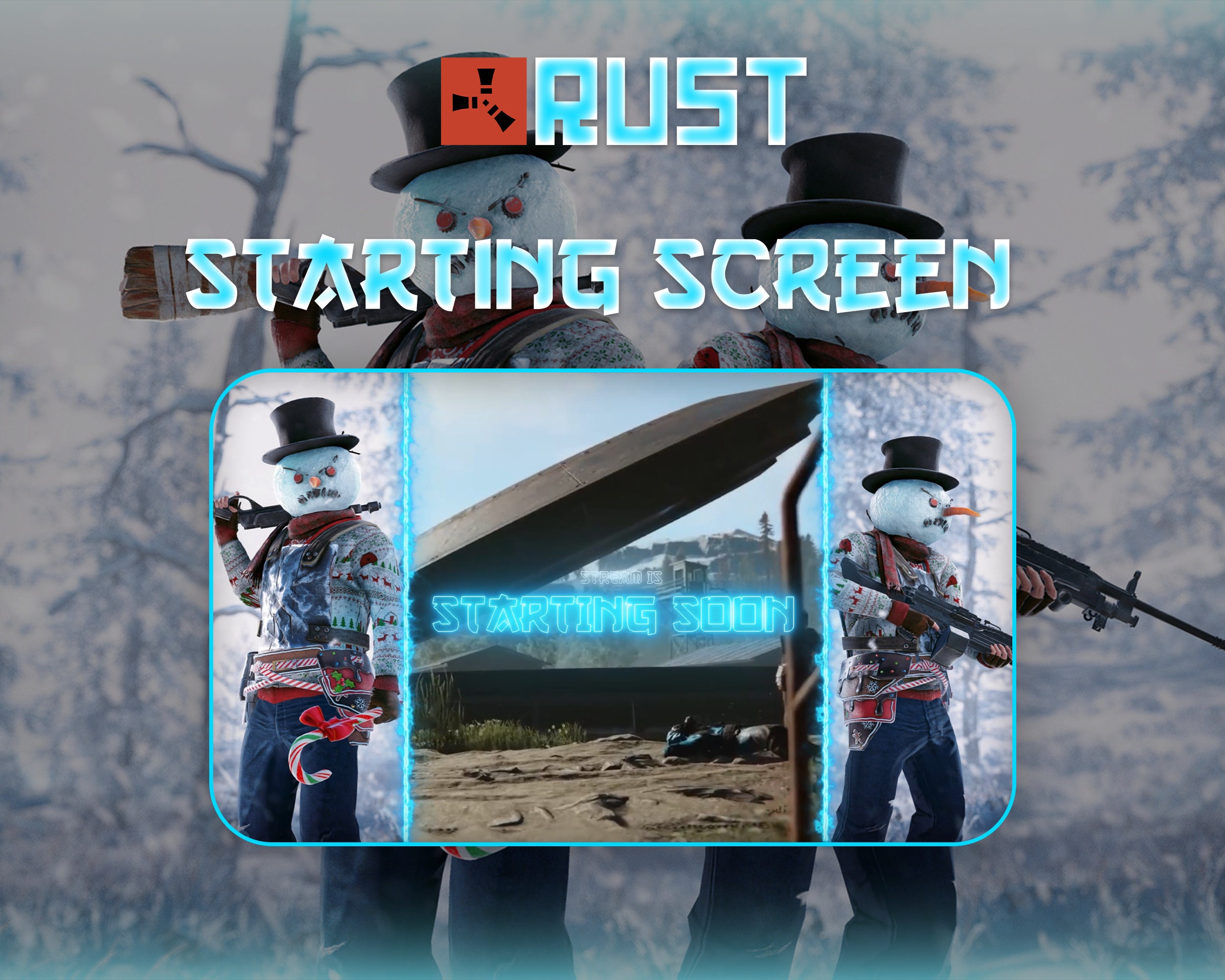 Rust Game Winter Twitch Overlay | Rust Halloween Package: Starting ...