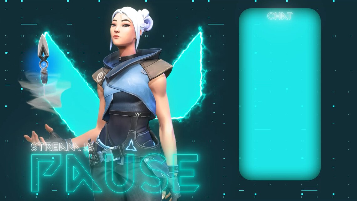 JETT Valorant Stream Overlays Pack Cute JETT Stream Overlays Twitch ...