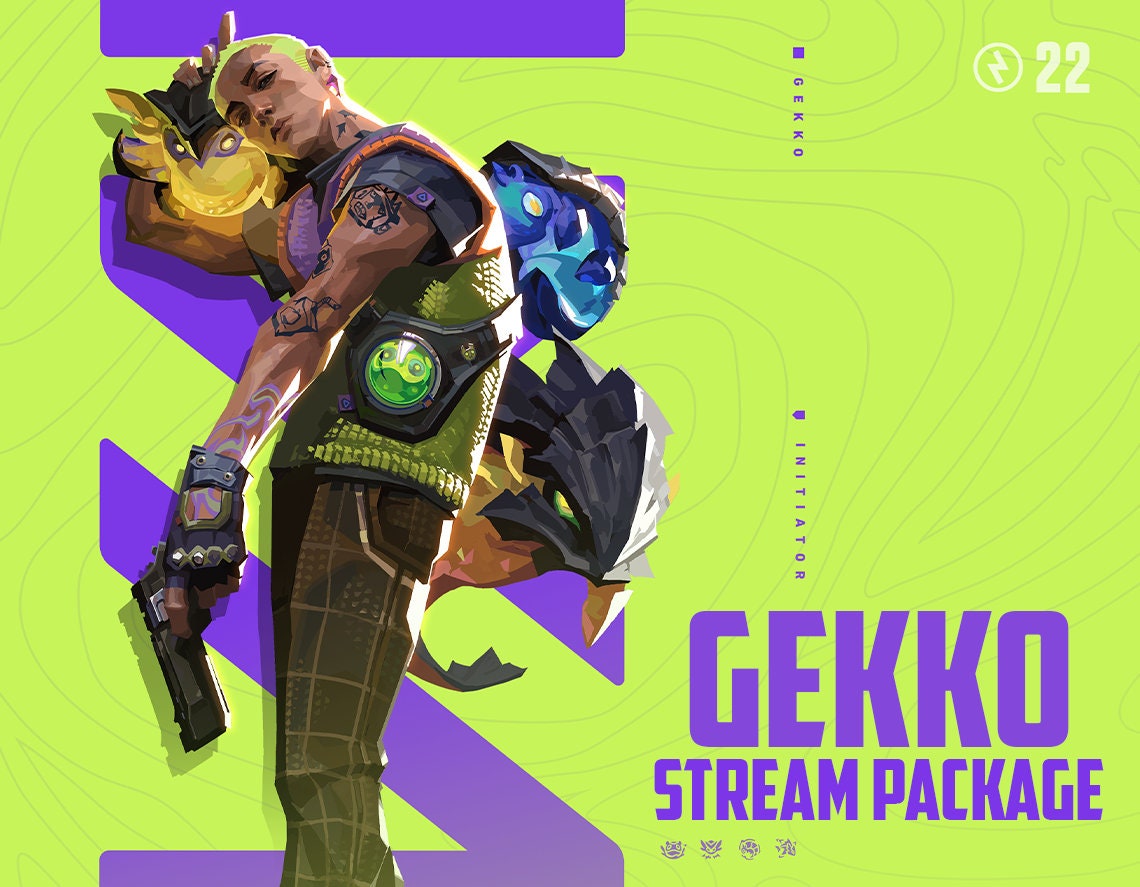 Valorant Gekko Stream Overlay | Valorant Overlay | Gekko Animated ...