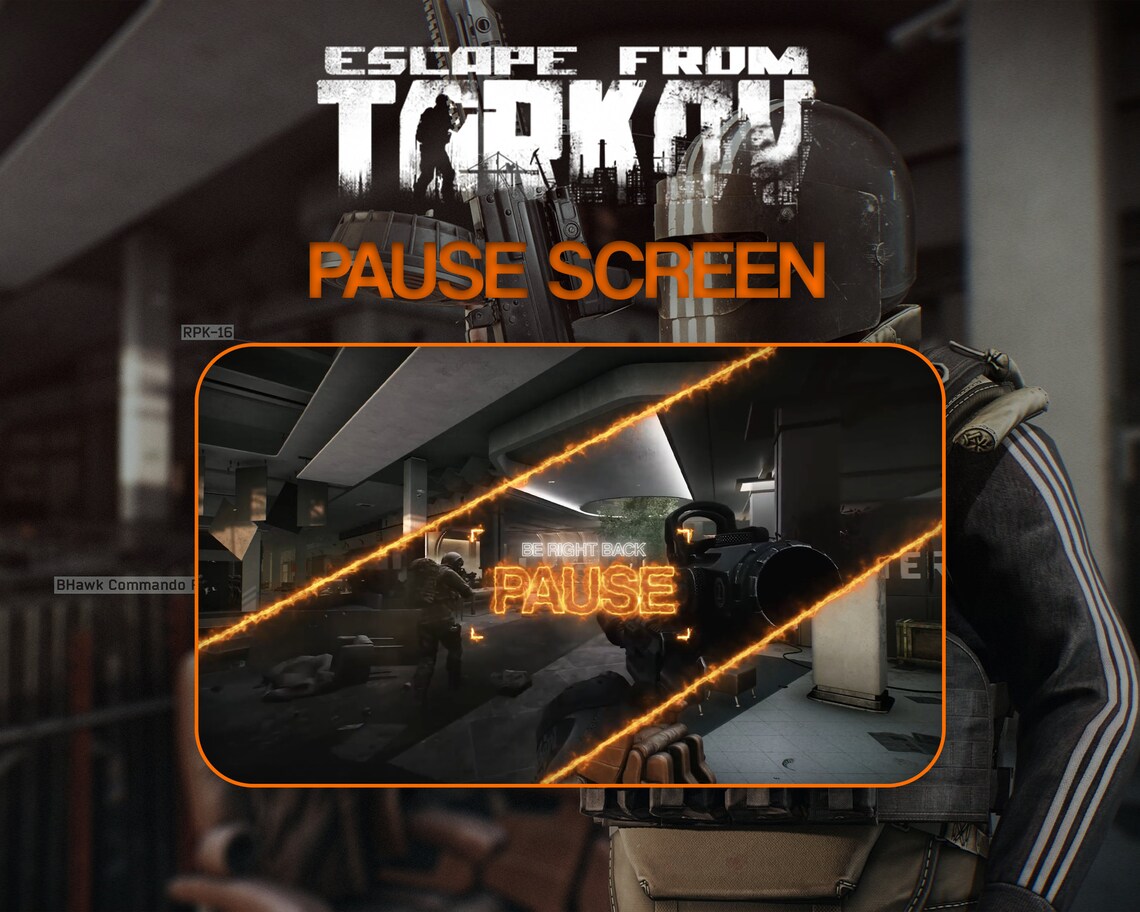 Escape From Tarkov Stream Overlay Package | Starting, Pause, Ending ...