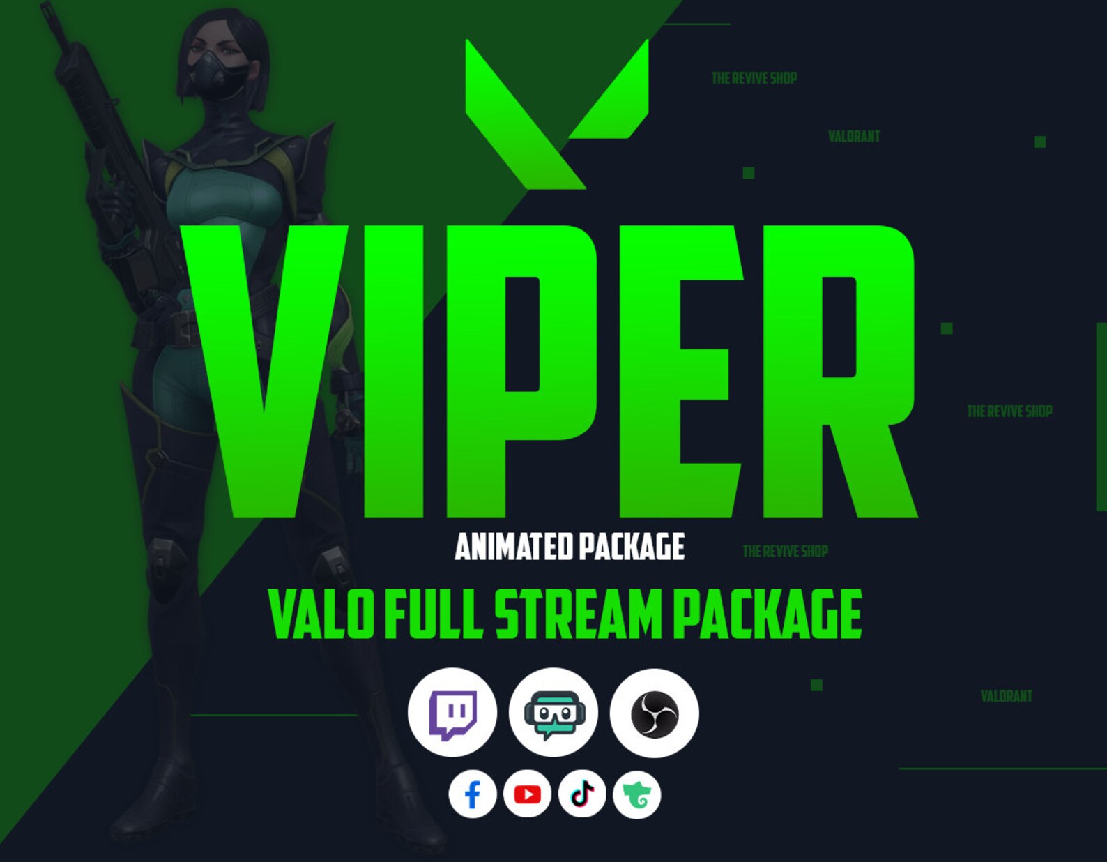 Viper Valorant Stream Overlay Pack - Cute Viper Stream Overlay | Twitch ...