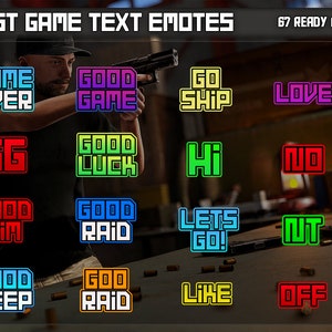 Rust Game 67 Text Emote and Letter, Twitch Text Emotes || Emote Pack ...